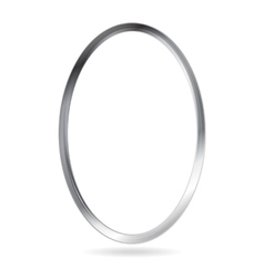 Steel metal ellipse frame border Royalty Free Vector Image