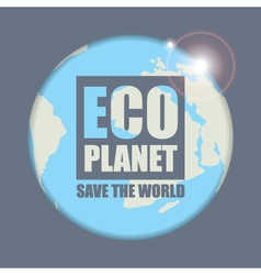 Save earth nature ecology badges set Royalty Free Vector