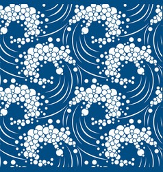 Seamless patterns with stylized sea waves Vector Image