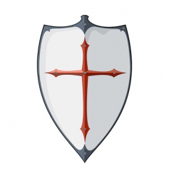 Cross shield Royalty Free Vector Image - VectorStock