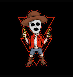 Cartoon killer with knife sneaking silently Vector Image