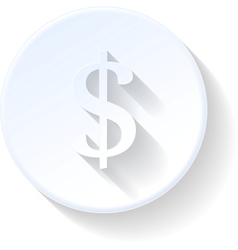 United states dollar sign white icon Royalty Free Vector