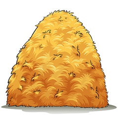 A haystack and wooden ladder isolated on white Vector Image