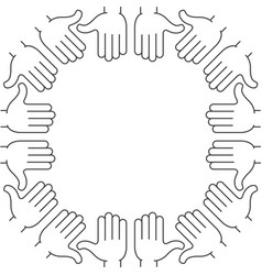 Arms hands frame Royalty Free Vector Image - VectorStock