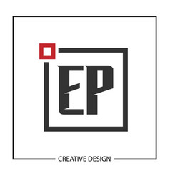 Initial letter ep logo template design Royalty Free Vector