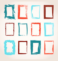 Hand drawn line border set and scribble design Vector Image