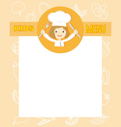 Kids menu Royalty Free Vector Image - VectorStock