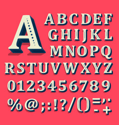 Red and white font on black background the Vector Image