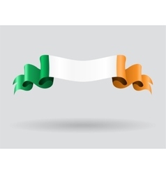Irish wavy flag Royalty Free Vector Image - VectorStock