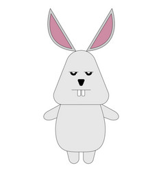 Cute rabbit with backpack Royalty Free Vector Image