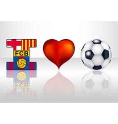 I love fc barcelona Royalty Free Vector Image - VectorStock