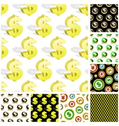 Seamless pattern with money Royalty Free Vector Image