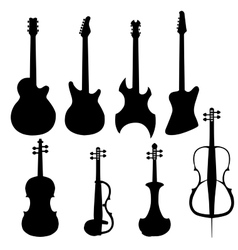 Bowed string instruments Royalty Free Vector Image