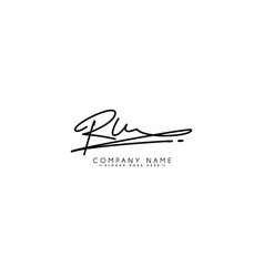 Rd handwritten signature logo - logo template Vector Image