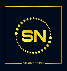 Initial letter sn logo template design Royalty Free Vector