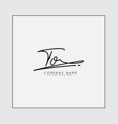 Rd handwritten signature logo - logo template Vector Image