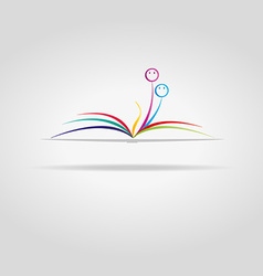 Open book letter v logo Royalty Free Vector Image