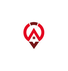 Home pointer logo design template flat style Vector Image