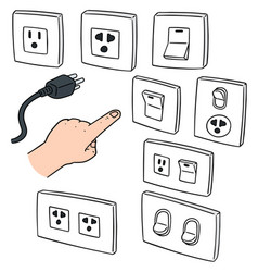 Set electric switch Royalty Free Vector Image - VectorStock