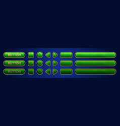 Green sci fi game user interface Royalty Free Vector Image