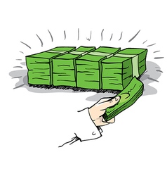 Stack of money Royalty Free Vector Image - VectorStock