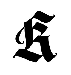 Letter k in gothic style alphabet symbol Vector Image