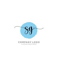 Initial sg letter royal luxury logo template Vector Image