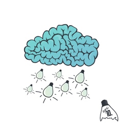 Brain cloud Royalty Free Vector Image - VectorStock