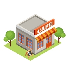 Isometric cafe Royalty Free Vector Image - VectorStock