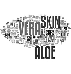 Aloe vera remedies text word cloud concept Vector Image