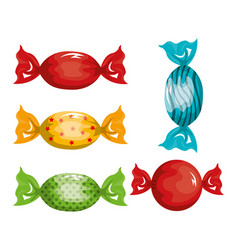 Collection candies lollipop design graphic Vector Image