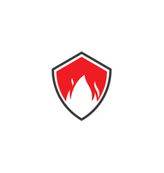 Shield with landscape silhouette Royalty Free Vector Image