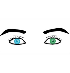 Beautiful pairs of eyes Royalty Free Vector Image