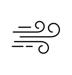 Hand drawn wind air flow icon set free breath Vector Image