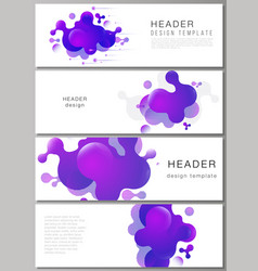 Bright dotted comic book style header set Vector Image