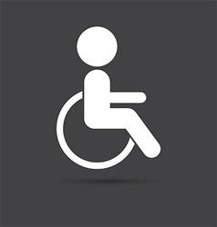 Black disabled icon Royalty Free Vector Image - VectorStock