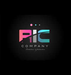 Lr l r letter logo with lines design and purple Vector Image