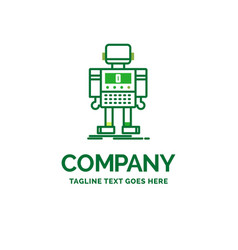 Autonomous machine robot robotic technology flat Vector Image