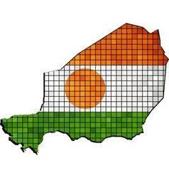 Jamaica map with flag inside Royalty Free Vector Image