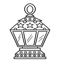 Ramadan lantern coloring page Royalty Free Vector Image