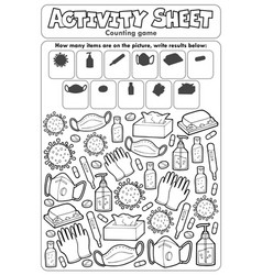 Activity sheet handwriting practise 9 Royalty Free Vector