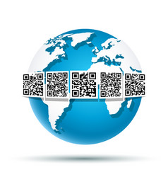 Abstract earth connect symbol Royalty Free Vector Image