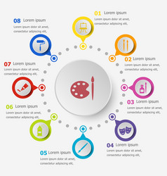 Infographic template with time icons Royalty Free Vector
