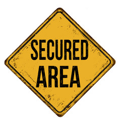 Endangered species area vintage rusty metal sign Vector Image