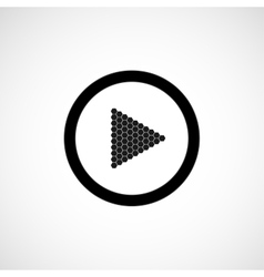 Modern play light circle icon Royalty Free Vector Image