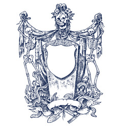 Medieval vintage heraldry ornament with Royalty Free Vector