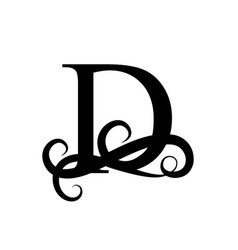 Capital letter for monograms and logos beautiful Vector Image