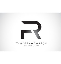 Fr f r logo letters with red and black colors Vector Image