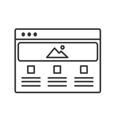 Old browser interface template isolated browser Vector Image