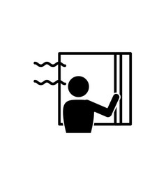 Opening windows for ventilation -translation Vector Image